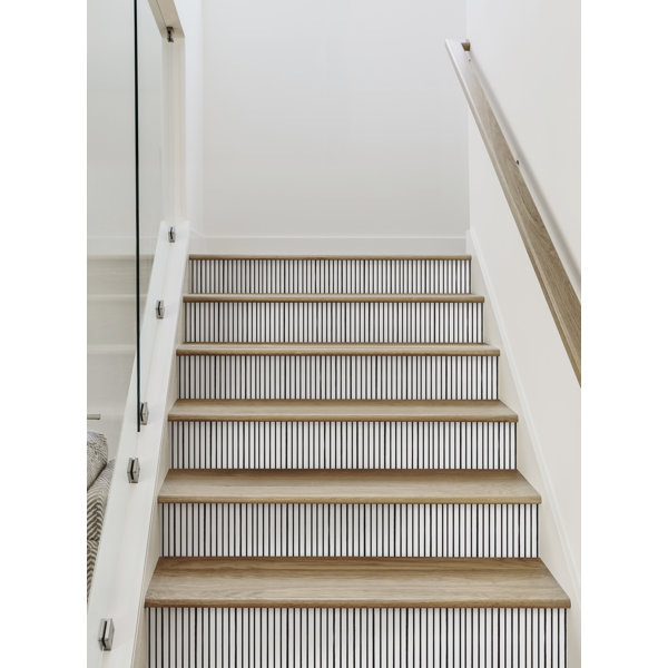 Latitude Run® Juweria Painted Peel and Stick Stair Riser Strips Wall Stickers | Wayfair
